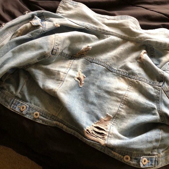 Highway Jeans | Jackets & Coats | Highway Destroyed Denim Jacket | Poshmark